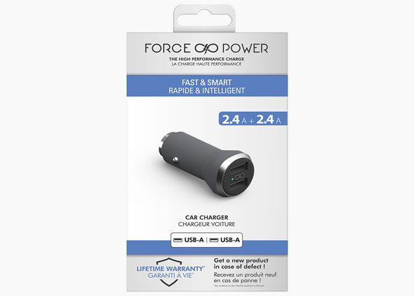 Force Power Chargeur voiture avec 2 ports USB A | Bouygues Telecom